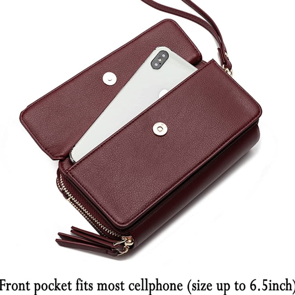 Bags | Women Crossbody Wallet Rfid Blocking Phone Purse Vegan Leather ...